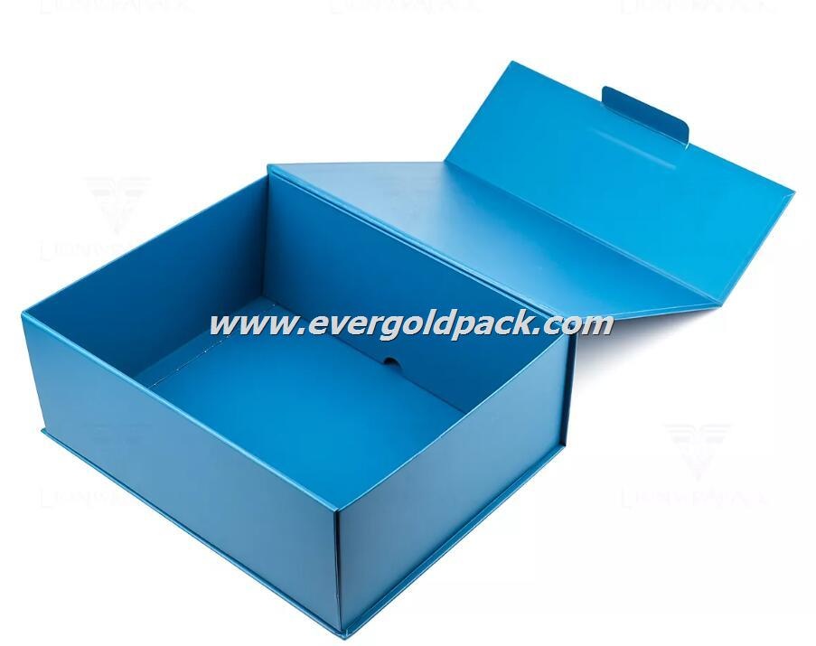 Magnetic Folding Gift Cardboard Box With Ribbon Closure